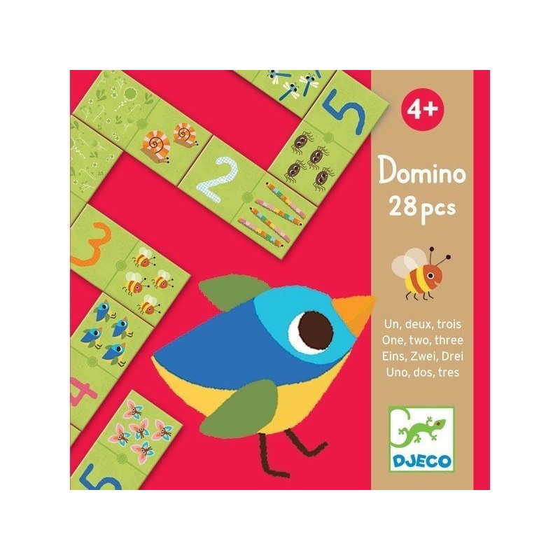 Domino 28 pcs - Un, deux, trois