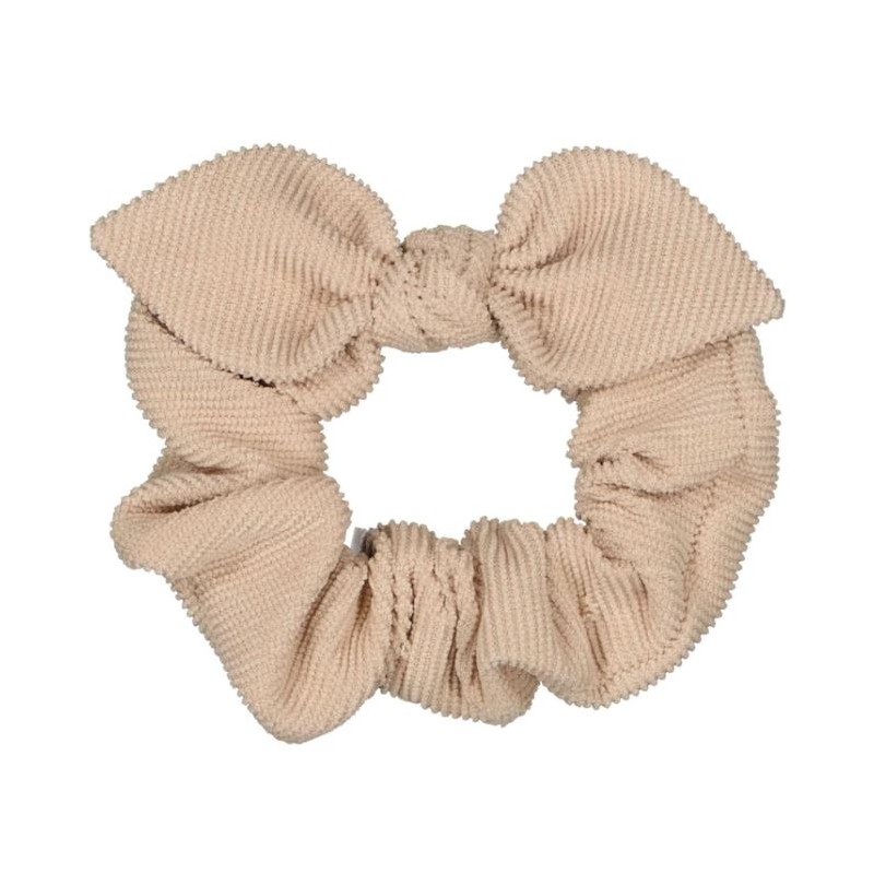 Chouchou en velours côtelé - écru