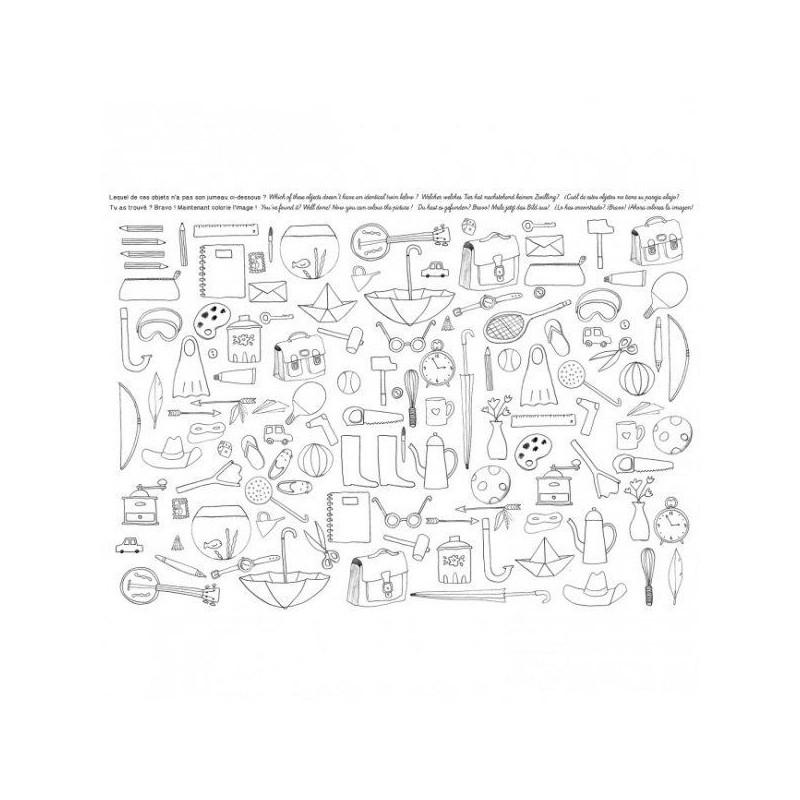 40 sets de table à colorier